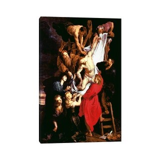 iCanvas "The Descent From The Cross, Central Panel of The Triptych, 1611-14" by Peter Paul ...